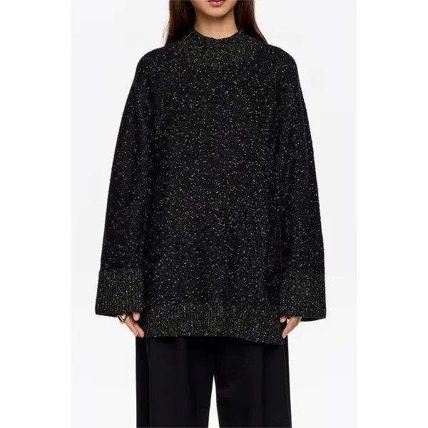 Bimba Y Lola Long Sleeve Neps Sweater - Black