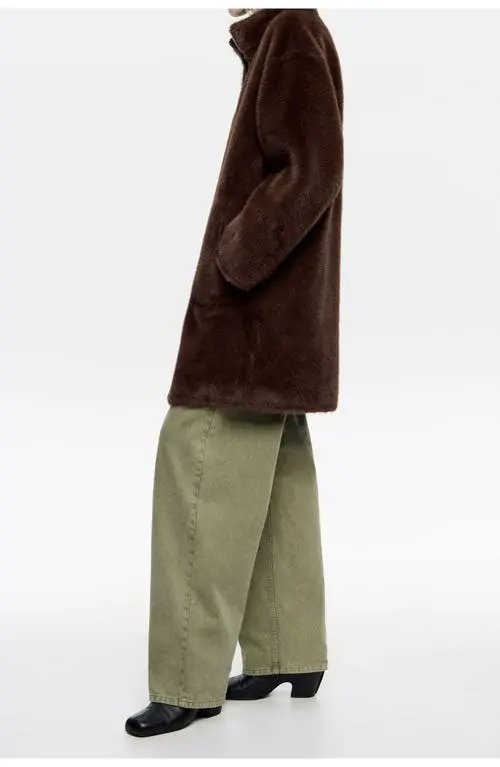 Bimba Y Lola Oversized Reversible Fur Coat