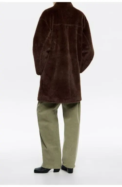 Bimba Y Lola Oversized Reversible Fur Coat