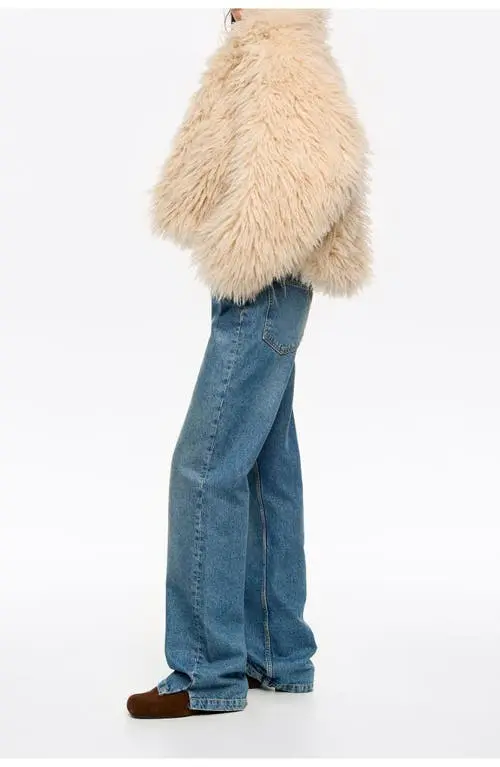 Bimba Y Lola Short Faux Fur Jacket