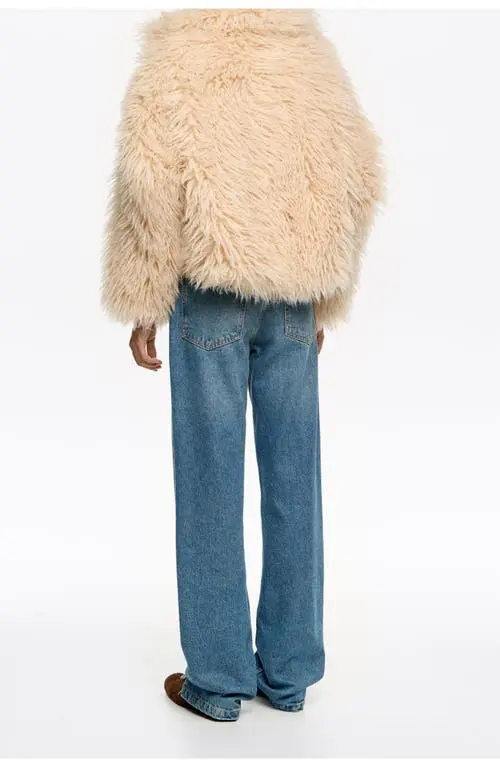 Bimba Y Lola Short Faux Fur Jacket