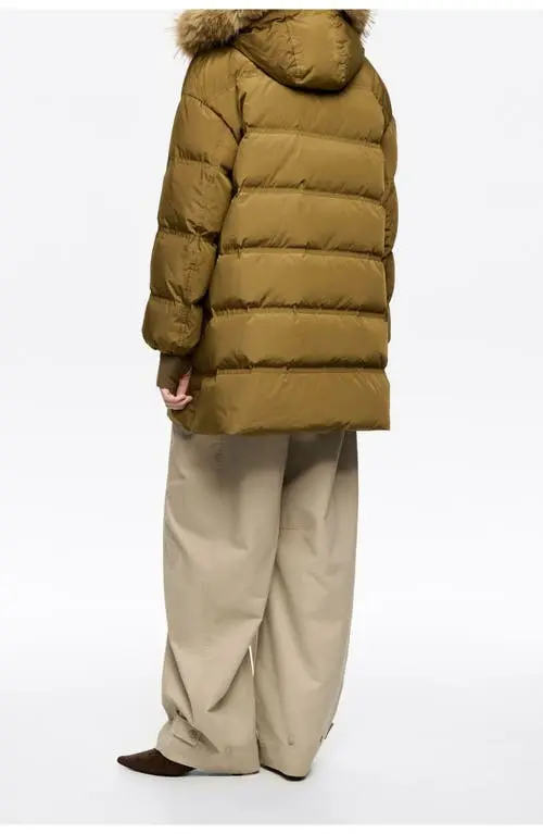 Bimba Y Lola Fur Hooded Down Jacket