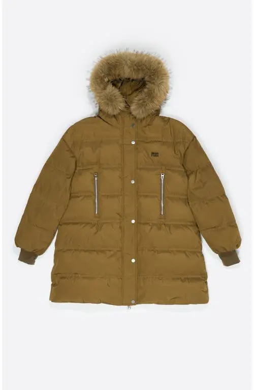 Bimba Y Lola Fur Hooded Down Jacket