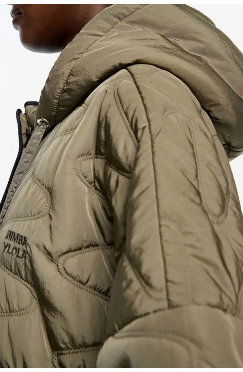 Bimba Y Lola Padded Jacket With Hood - Light Khaki