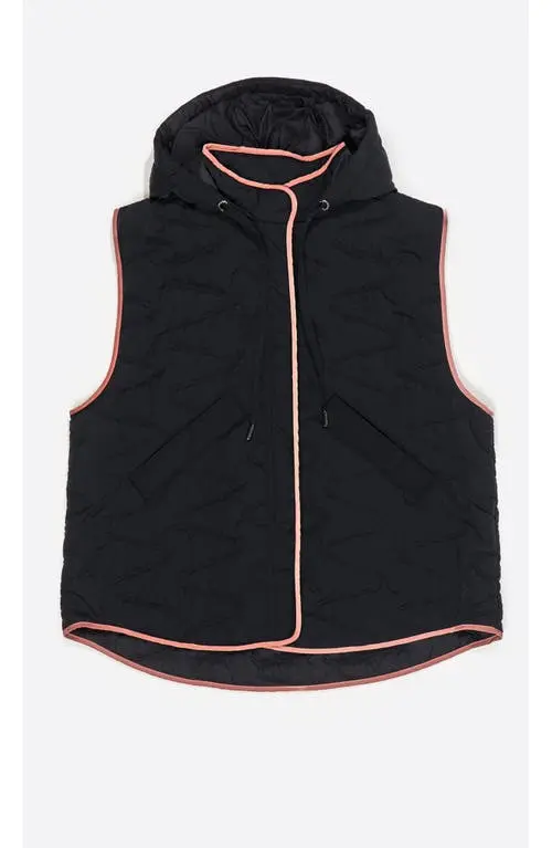 Bimba Y Lola Padded Vest With Hood - Black