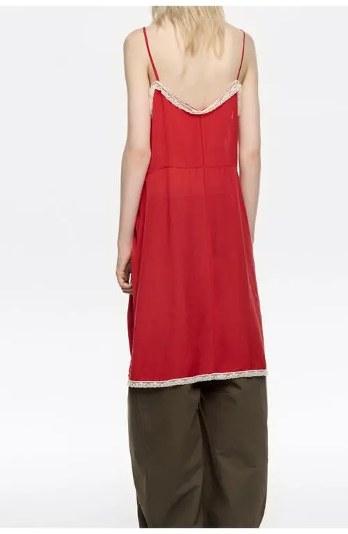 Bimba Y Lola Cupro Mini Dress With Lace Straps
