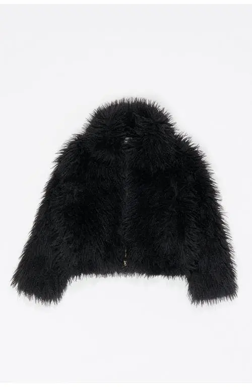 Bimba Y Lola Fur Coat - Black