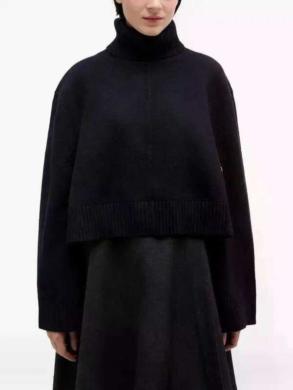 GANNI Roll-neck Sweater - Black