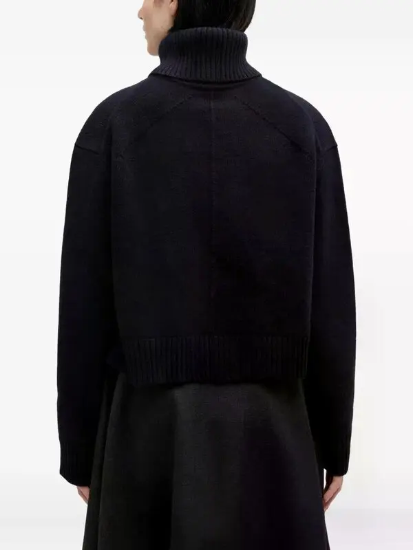 GANNI Roll-neck Sweater - Black