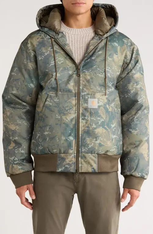Carhartt Work In Progress Water Repellent Active Cold Padded Nylon Jacket - Camo Combi