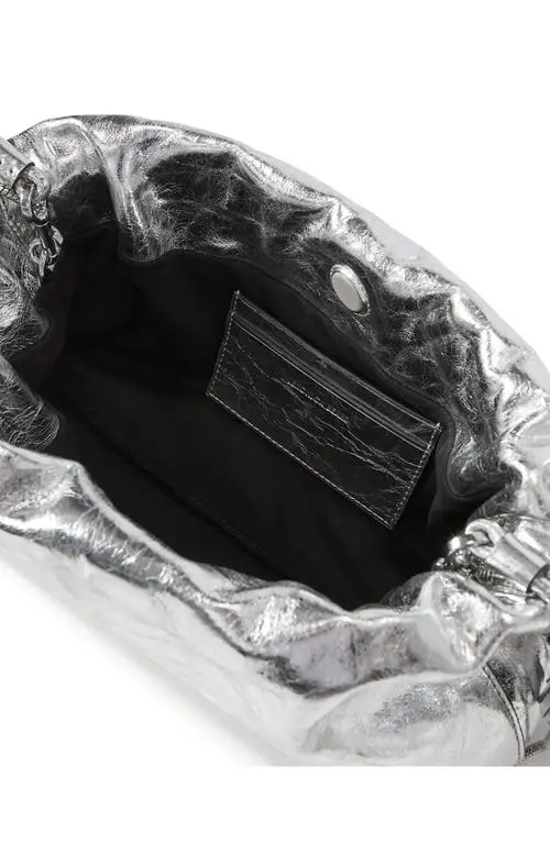 Veronica Beard Small Metallic Stash Bag - Silver