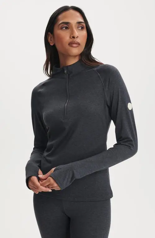 Varley Always Warm Half-zip Base Layer Top - Black Marl
