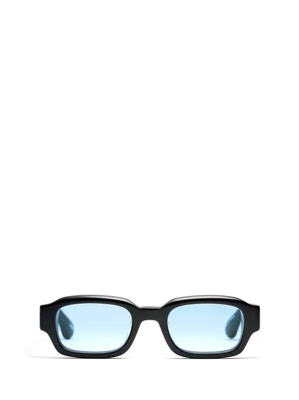 PETER AND MAY Rectangular Sunglasses - Black / Blue