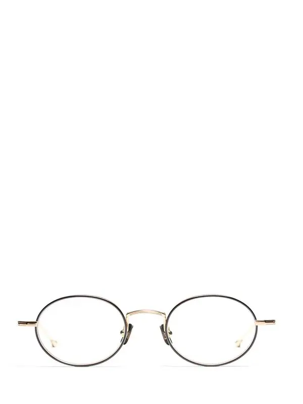 PETER AND MAY Oval Eyeglasses - Black & Gold