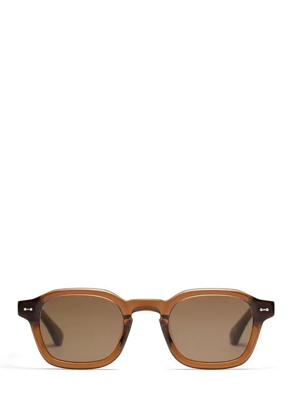 PETER AND MAY Squarish Sunglasses - Dark Amber / Brown
