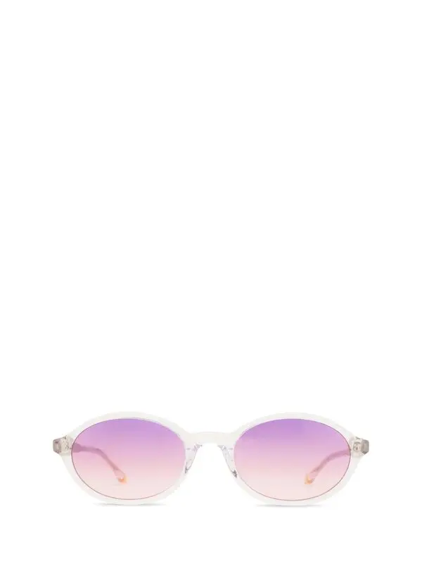PETER AND MAY Oval Sunglasses - Crystal / Rainbow Purple
