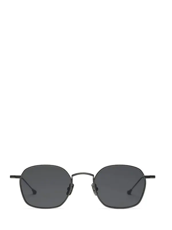 PETER AND MAY Round Frame Sunglasses - Black Mat / Grey