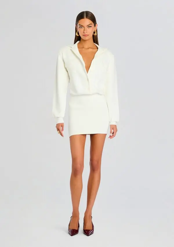 SEROYA Rosemary Mini Dress - Eggshell