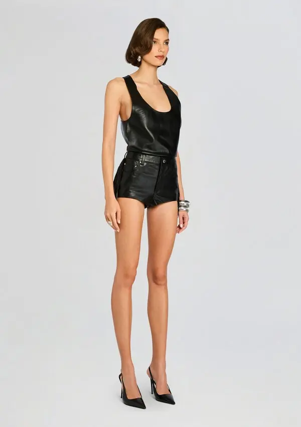 Retrofete Elizabeth Leather Tank Top