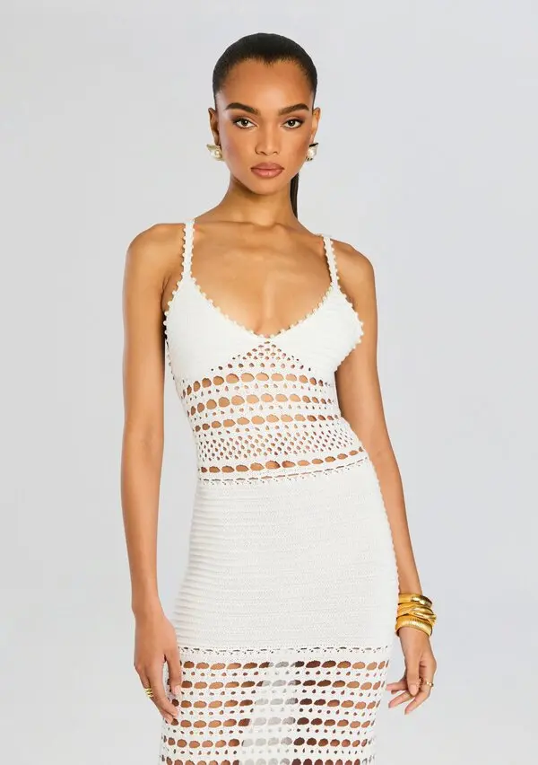 Retrofete Belize Knit Crochet Dress