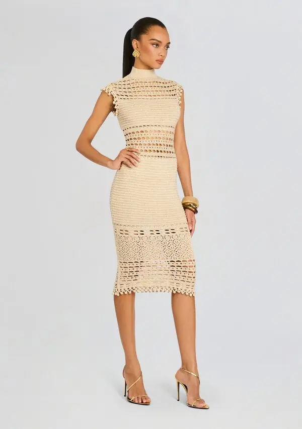 Retrofete Mia Crochet Knit Dress