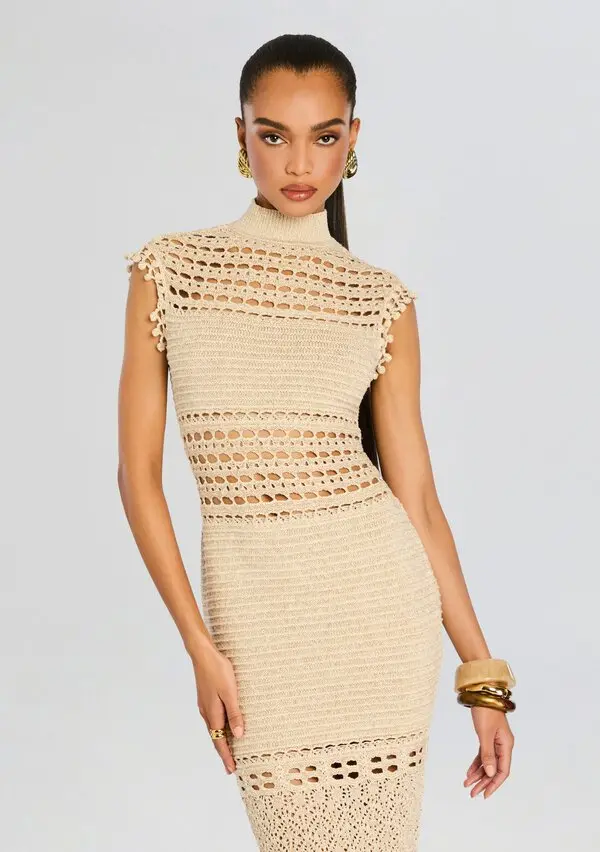 Retrofete Mia Crochet Knit Dress