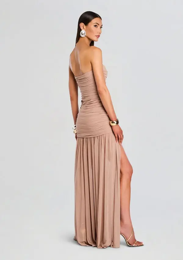 Retrofete Adele Strapless Gown - Latte