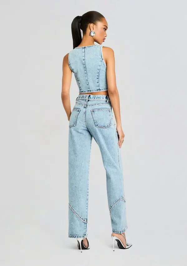 Retrofete Embellished Denim Vest