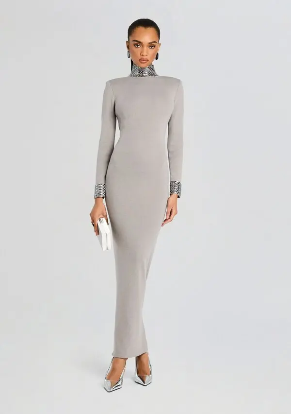 Retrofete Monroe Embellished Knit Dress - Cloud