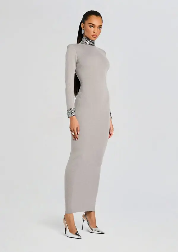 Retrofete Monroe Embellished Knit Dress - Cloud