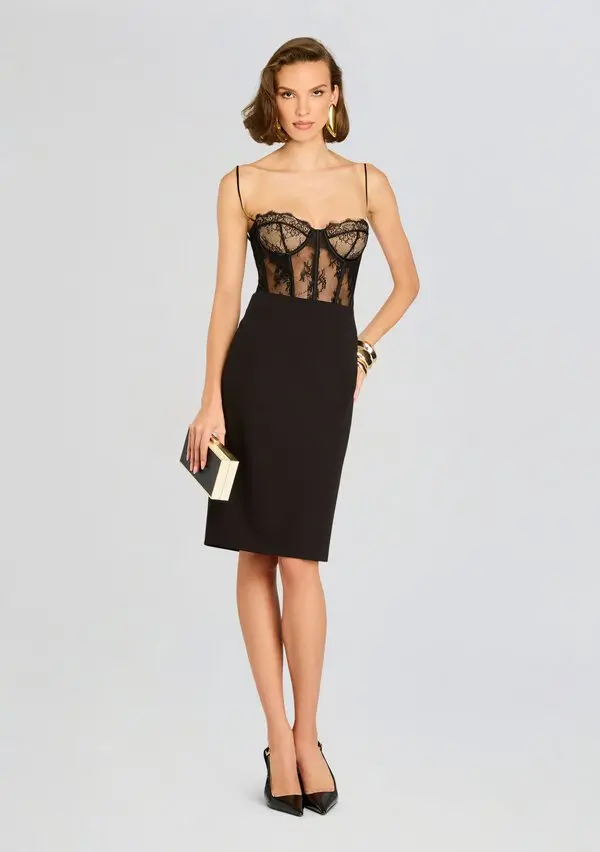Retrofete Gisela Lace Bodysuit - Black/nude