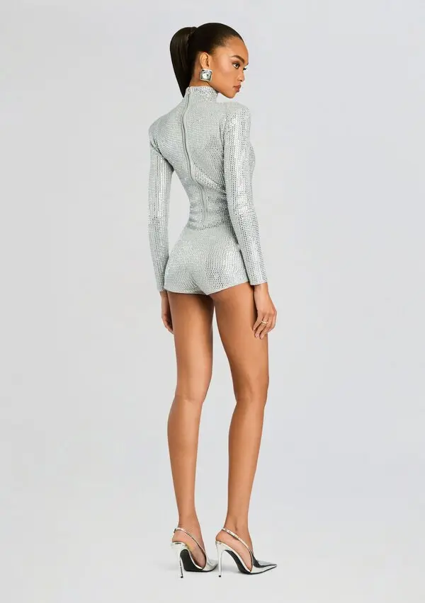 Retrofete Embellished Knit Romper