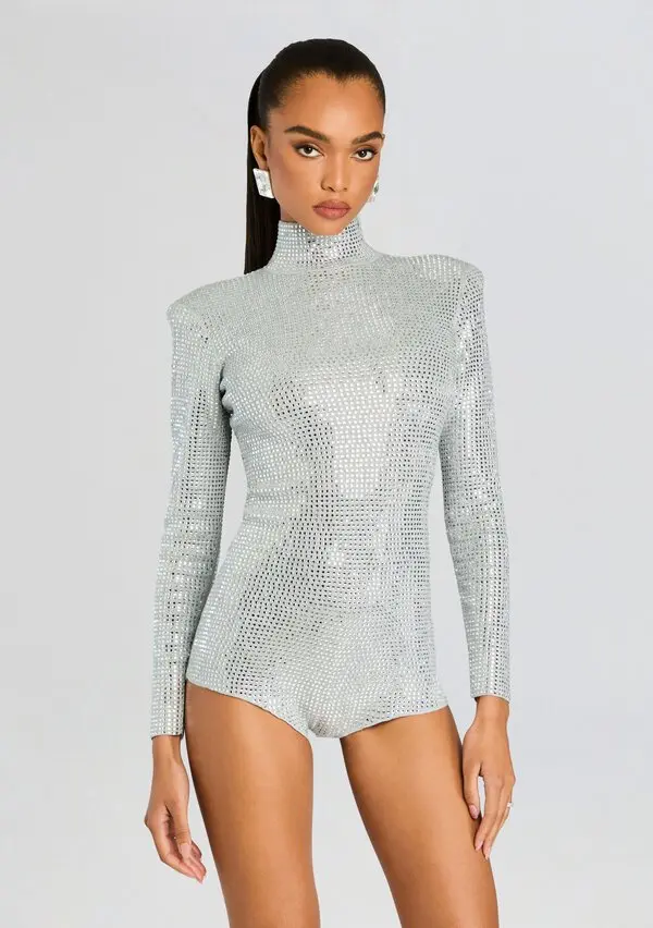 Retrofete Embellished Knit Romper
