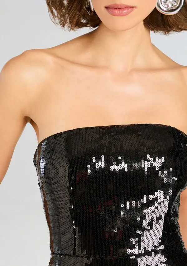 Retrofete Estella Sequin Romper - Black