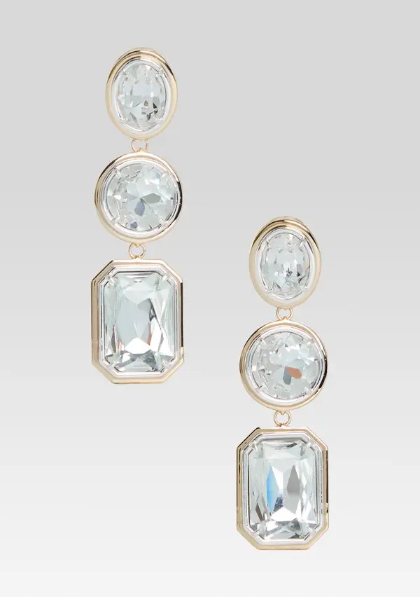 Retrofete Camille Gemstone Drop Earrings - Gold