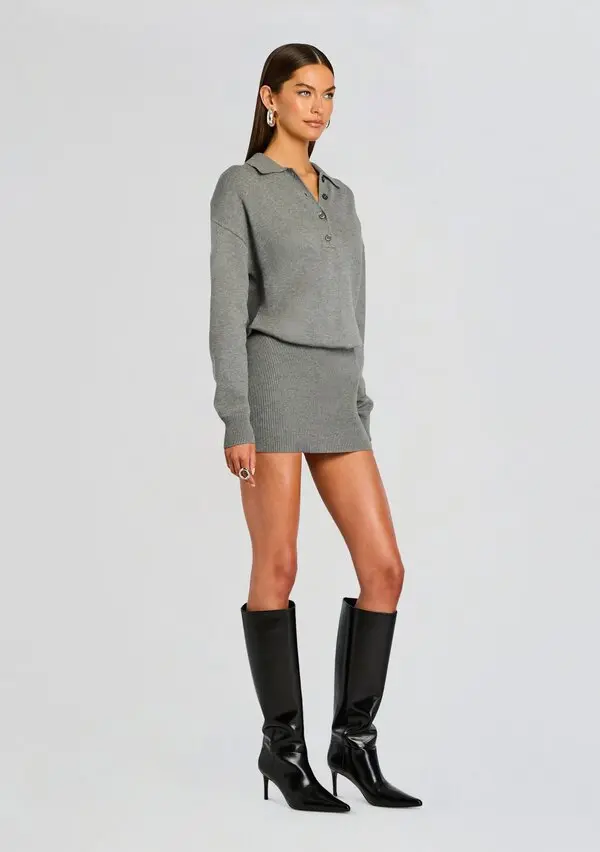 SEROYA Lilly Mini Dress - Medium Grey