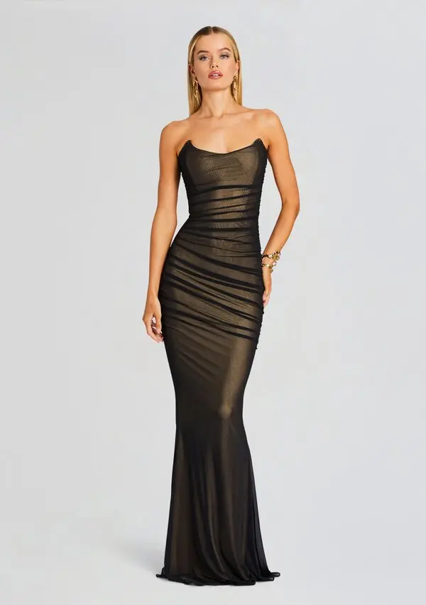Retrofete Ford Strapless Maxi Gown