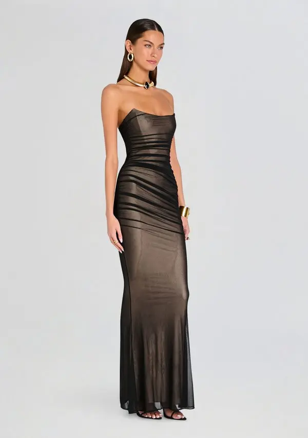 Retrofete Ford Strapless Maxi Gown