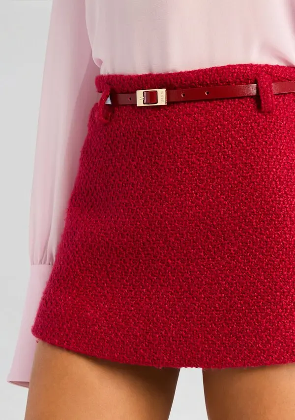 SEROYA Karla Boucle Mini Skirt