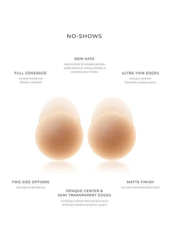 NOOD No-show Extra Lift Nipple Covers - Buff