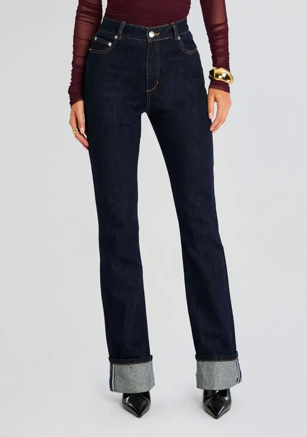 SEROYA Ashton High-rise Slim Flare Jean