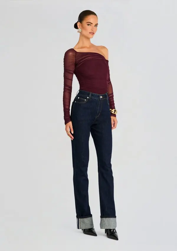 SEROYA Ashton High-rise Slim Flare Jean