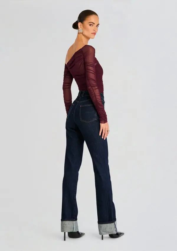 SEROYA Ashton High-rise Slim Flare Jean