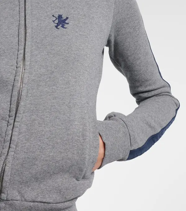 Balenciaga Embroidered Cotton Zip-up Hoodie
