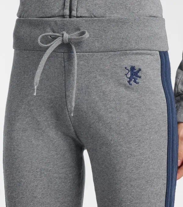 Balenciaga Embroidered Cotton Capri Pants - Grey