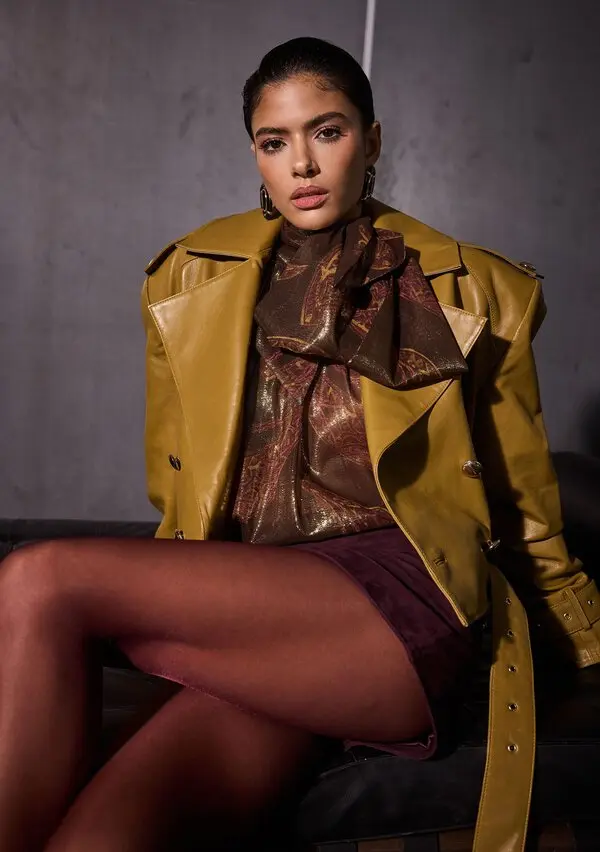 Retrofete Malene Leather Jacket - Ochre