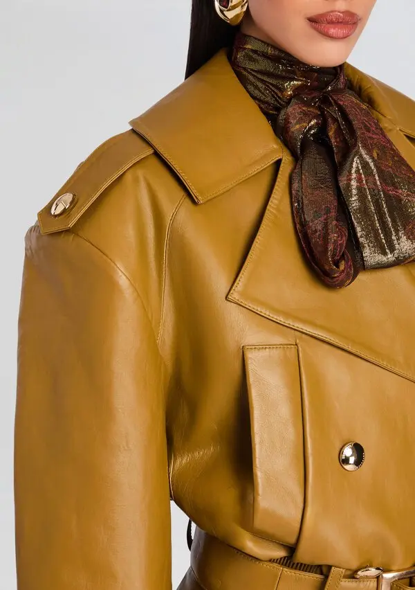Retrofete Malene Leather Jacket - Ochre