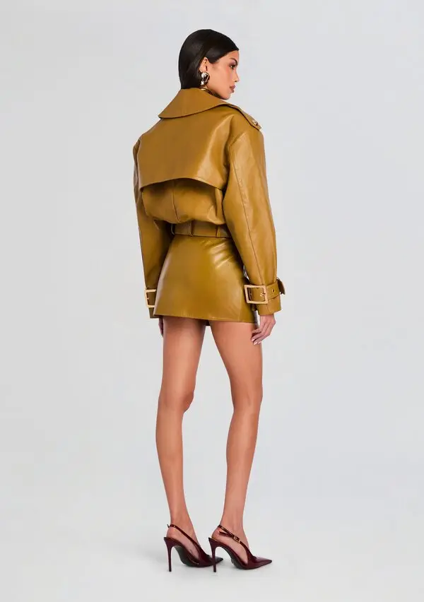 Retrofete Malene Leather Jacket - Ochre