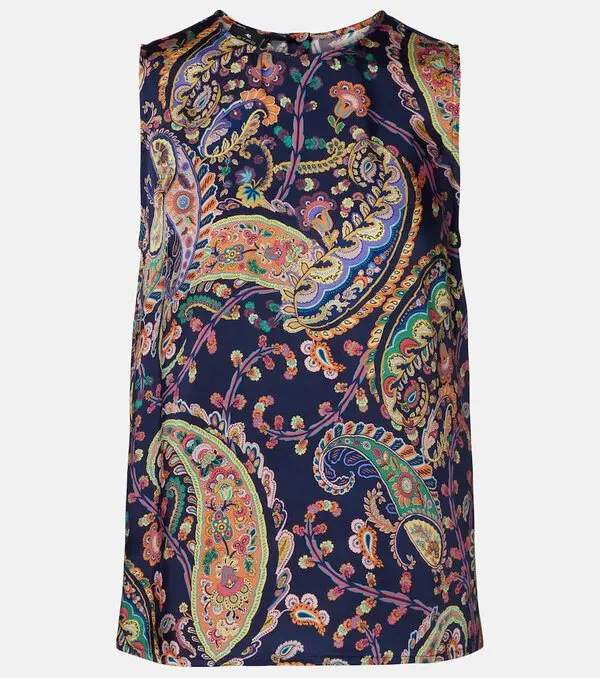 Etro Semi-sheer Jacquard Blouse - Multicoloured