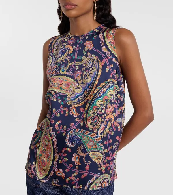 Etro Semi-sheer Jacquard Blouse - Multicoloured